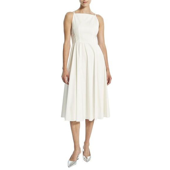 Theory | Dresses | Theory Womens Square Neck Midi Dress White | Poshmark